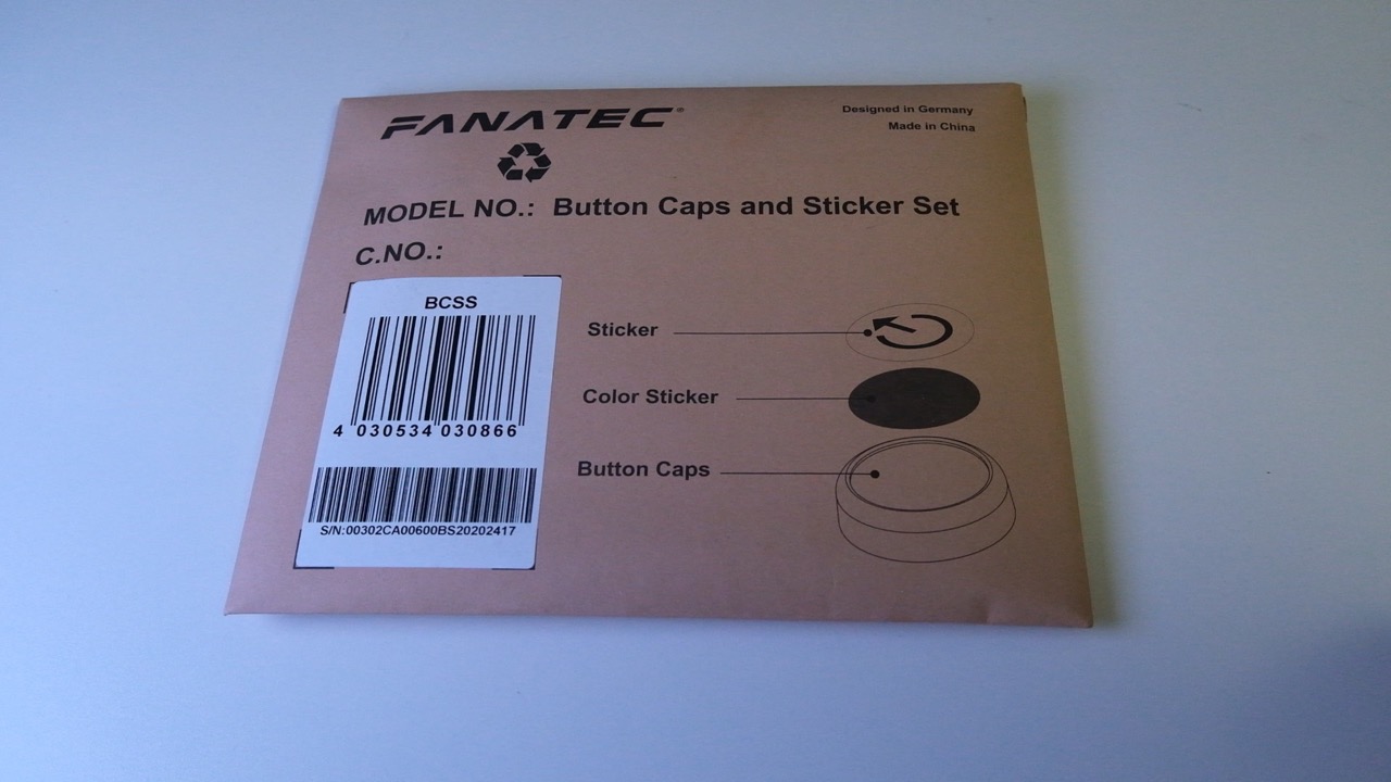 FANATEC BMW GT2V2とFormula V2ステアリングににボタンキャップ(Button Caps and Sticker Set ...